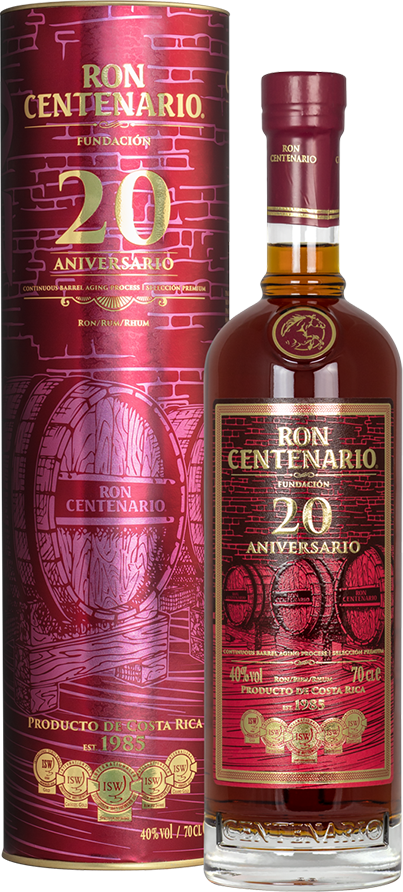 Centenario Rum 20 Aniversario Fundación 0,7l | E-shop Global Wines ...